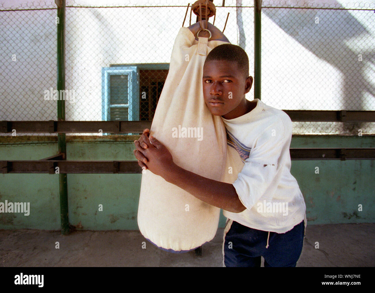 Daemian, a 14-year-old boxer training at the boxing gym Rafael Trejo in ...