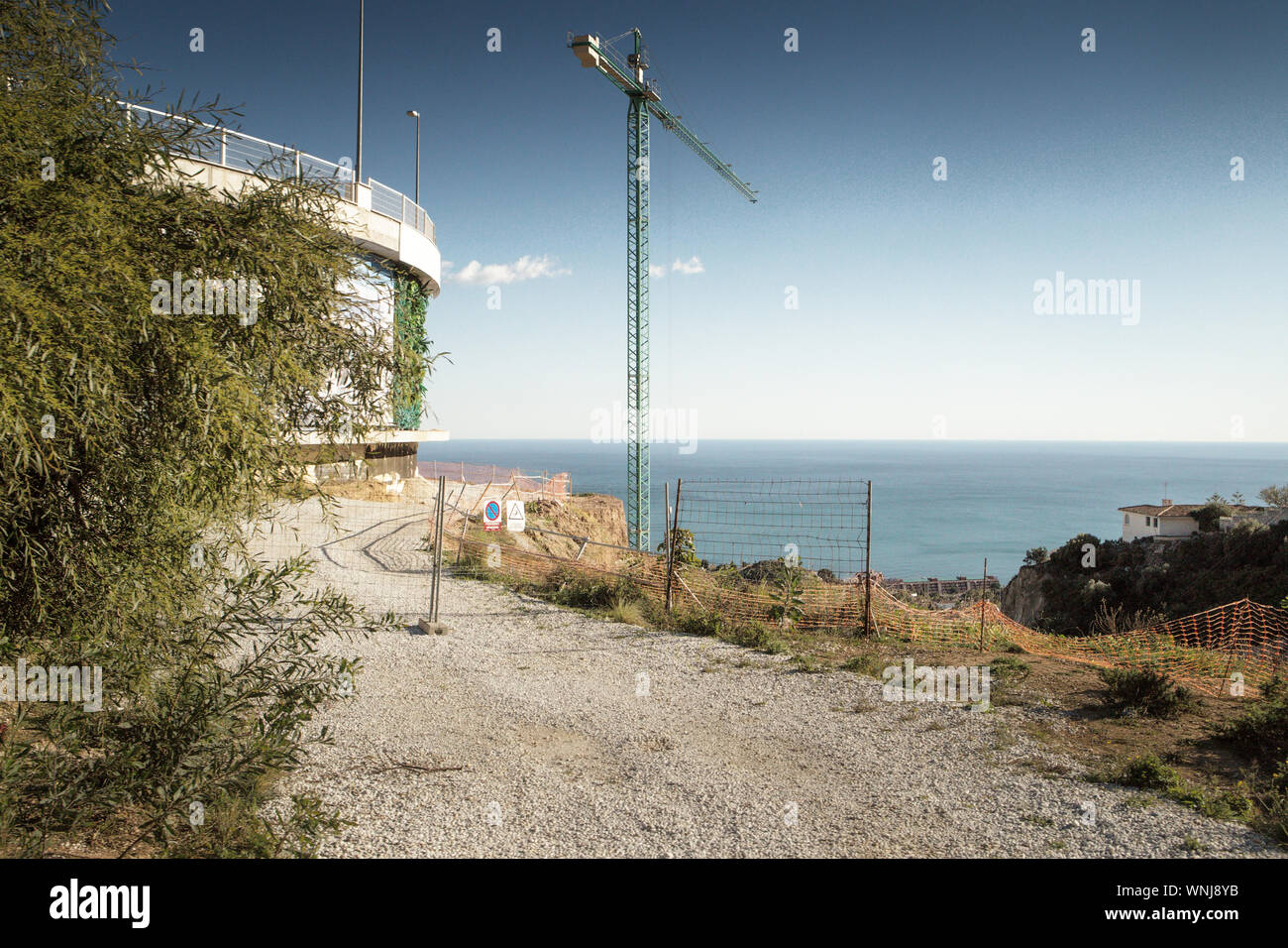 construction work taking place in spain on a building site Stock Photo ...