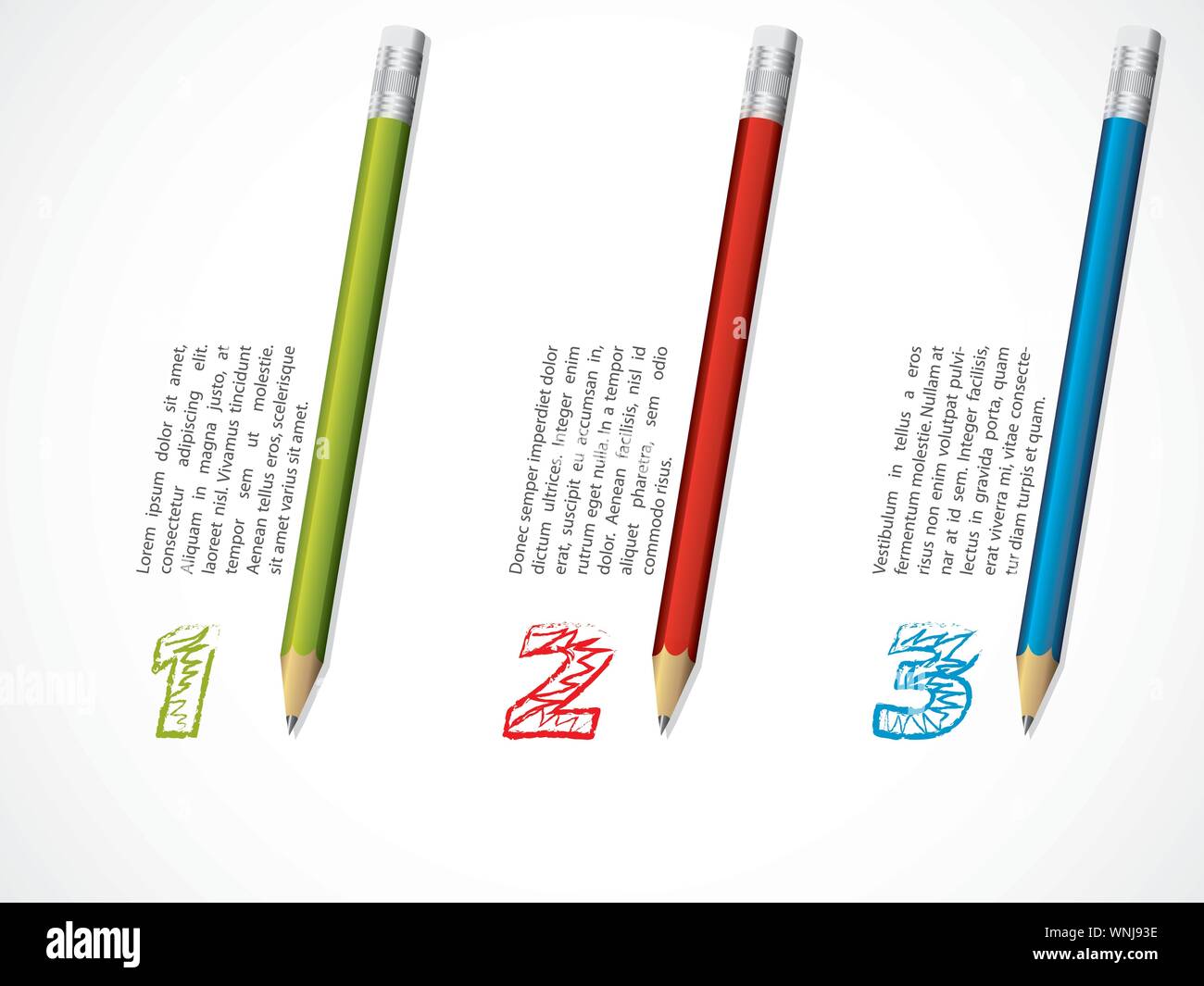 Infographic design with pencils Stock Vector Image & Art - Alamy