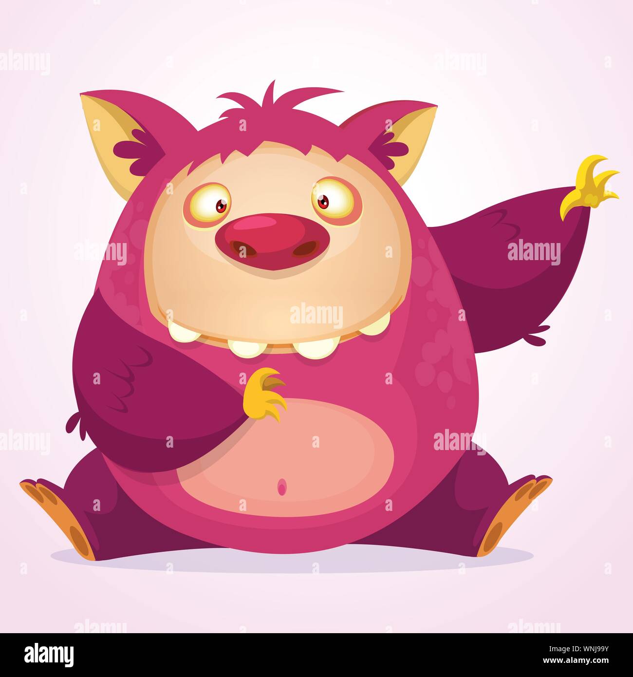 Happy cartoon monster. Vector character Stock Vector Image & Art - Alamy