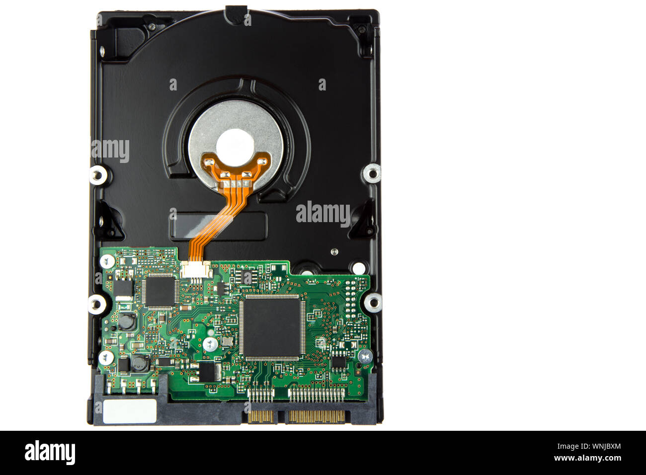 A computer hard disc drive isolated against a white background Stock ...