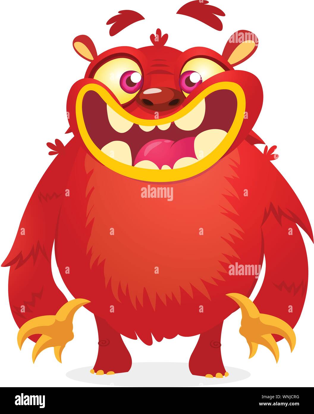 Cartoon red monster Stock Vector Image & Art - Alamy