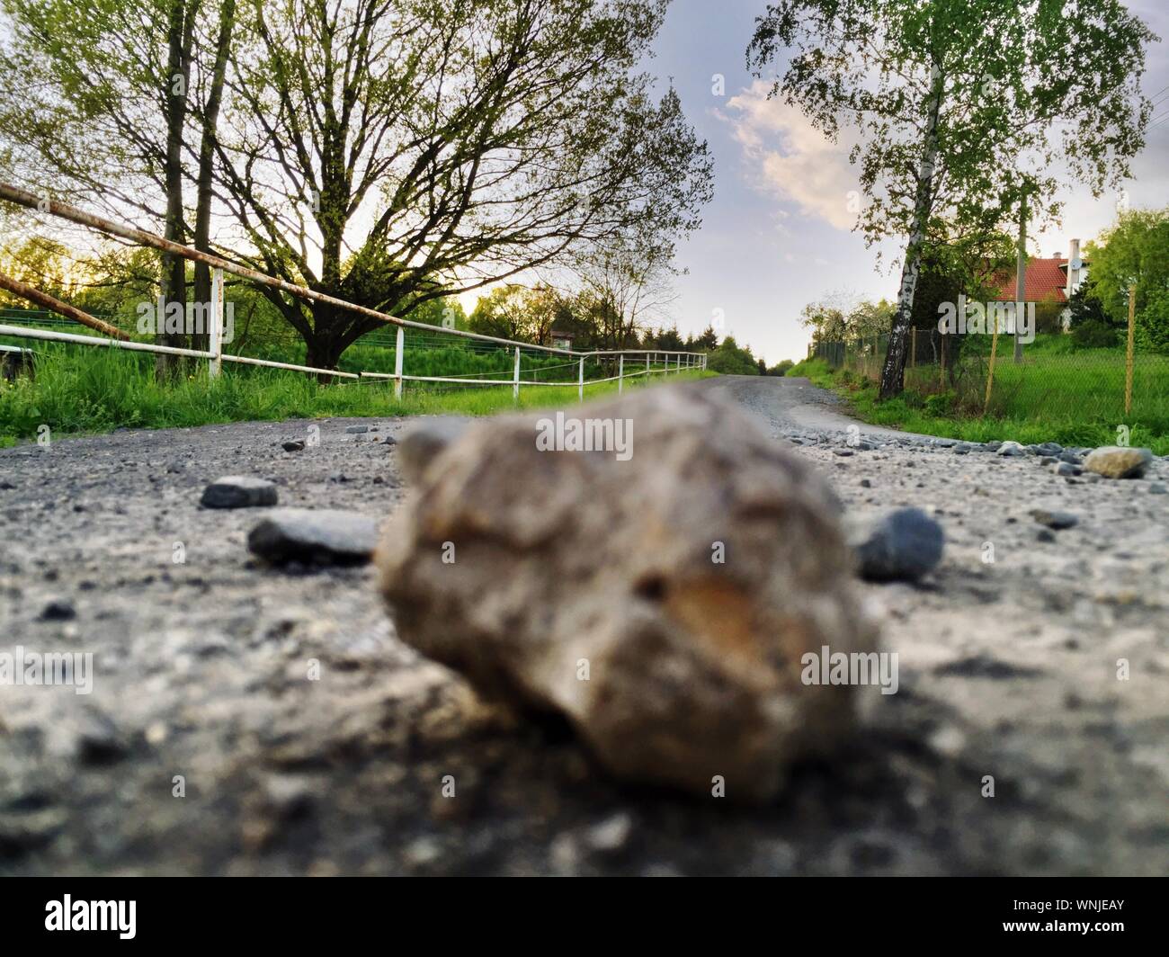 Stones on the road hi-res stock photography and images - Alamy
