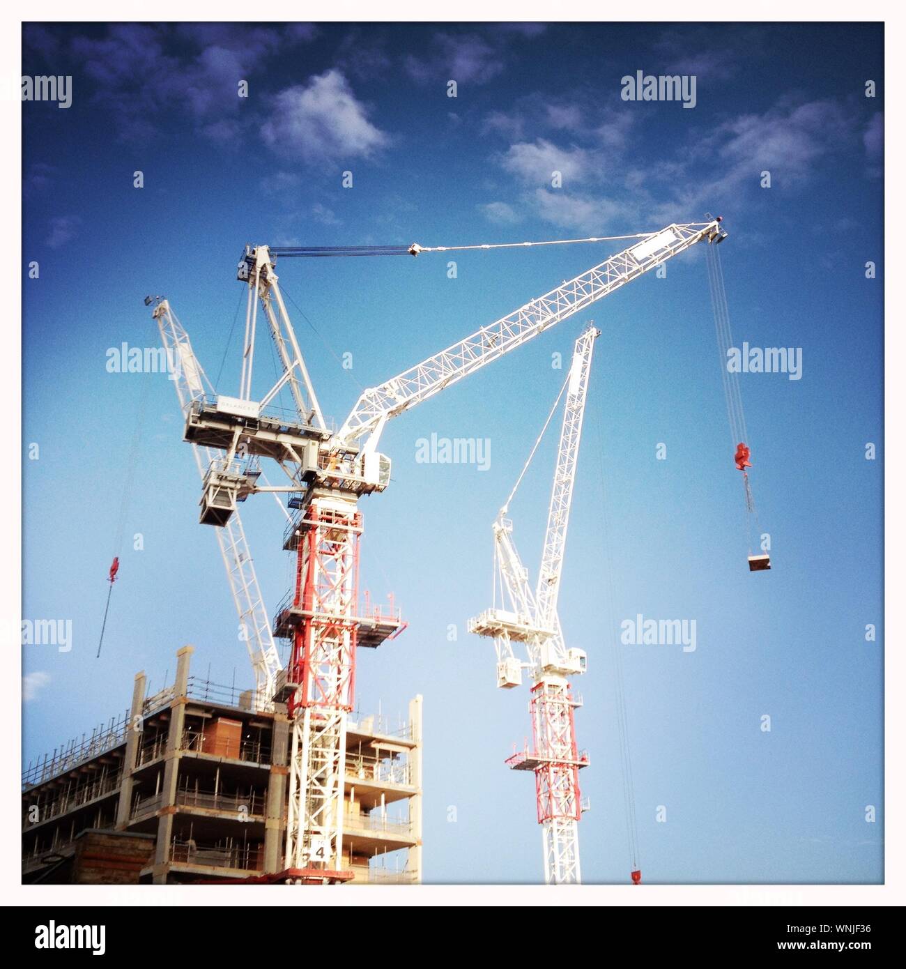 Crane building construction site Cut Out Stock Images & Pictures - Alamy