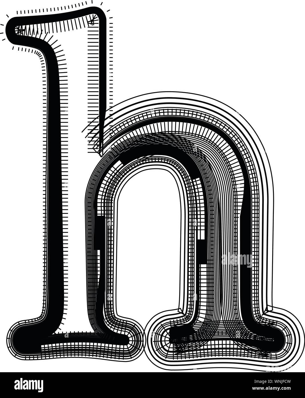Font illustration LETTER h Stock Vector Image & Art - Alamy