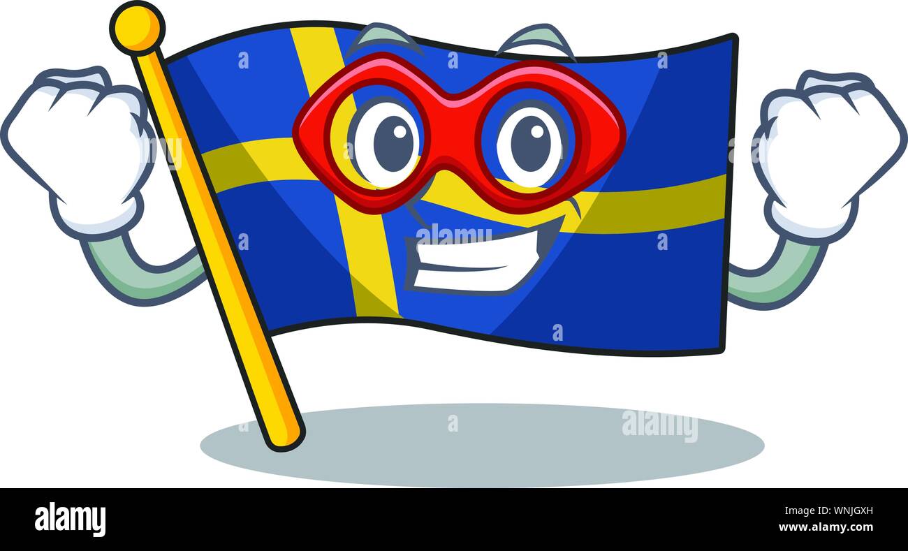 Super hero flag sweden isolated in the cartoon Stock Vector Image & Art ...