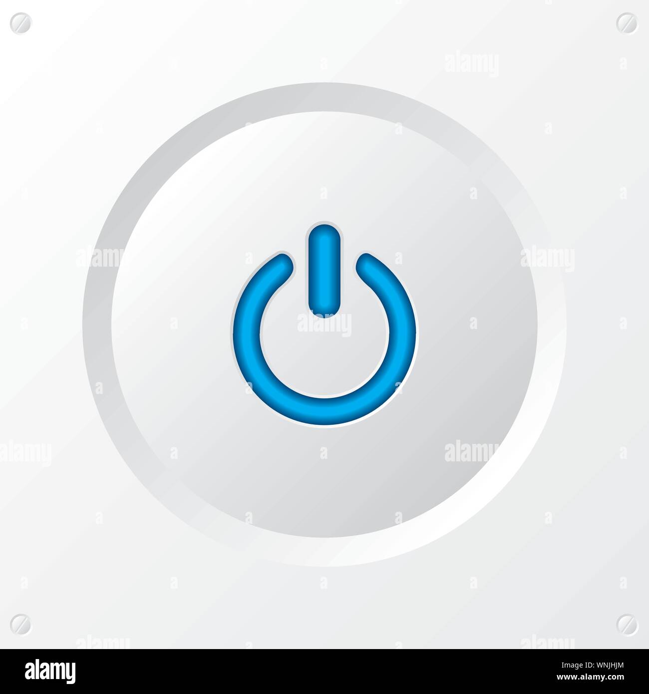 Cool power button with blue LED Stock Vector Image & Art - Alamy