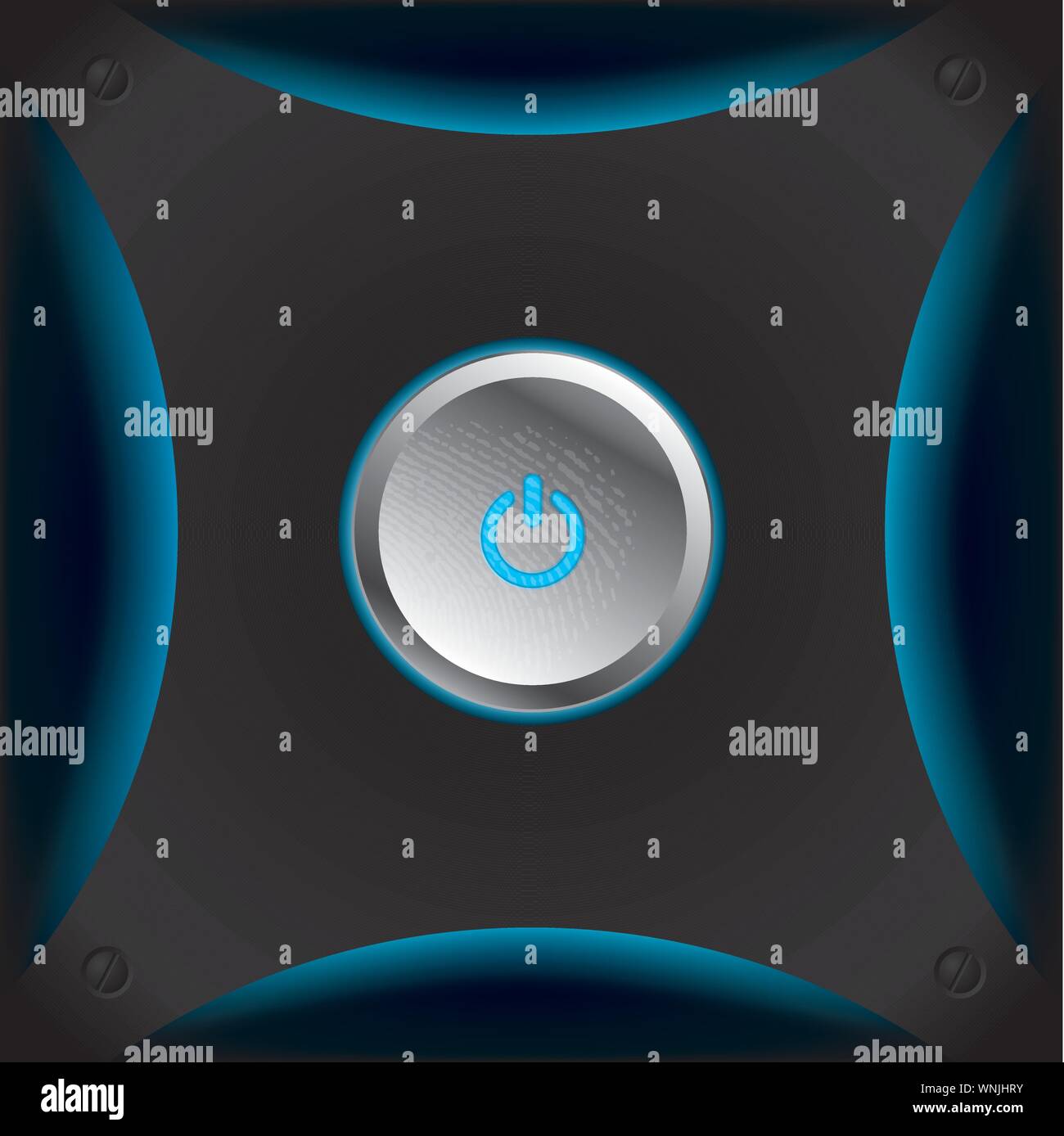 Glowing power button Stock Vector Image & Art - Alamy