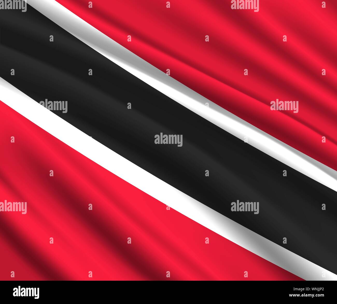 Background with 3d waving flag of Trinidad and tobago Stock Vector ...