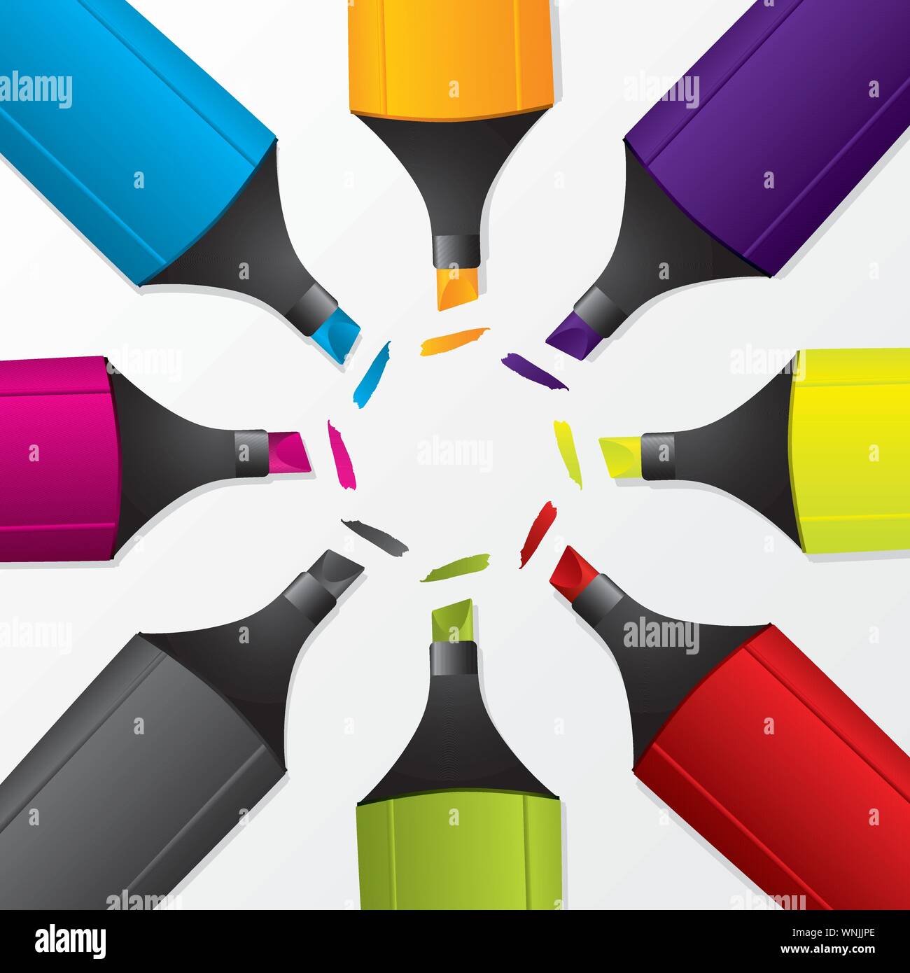 Set of colorful markers Stock Vector Image & Art - Alamy