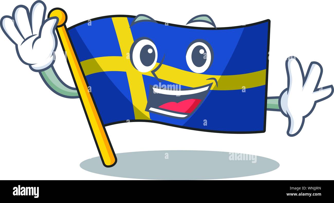 Waving flag sweden isolated in the cartoon Stock Vector Image & Art - Alamy
