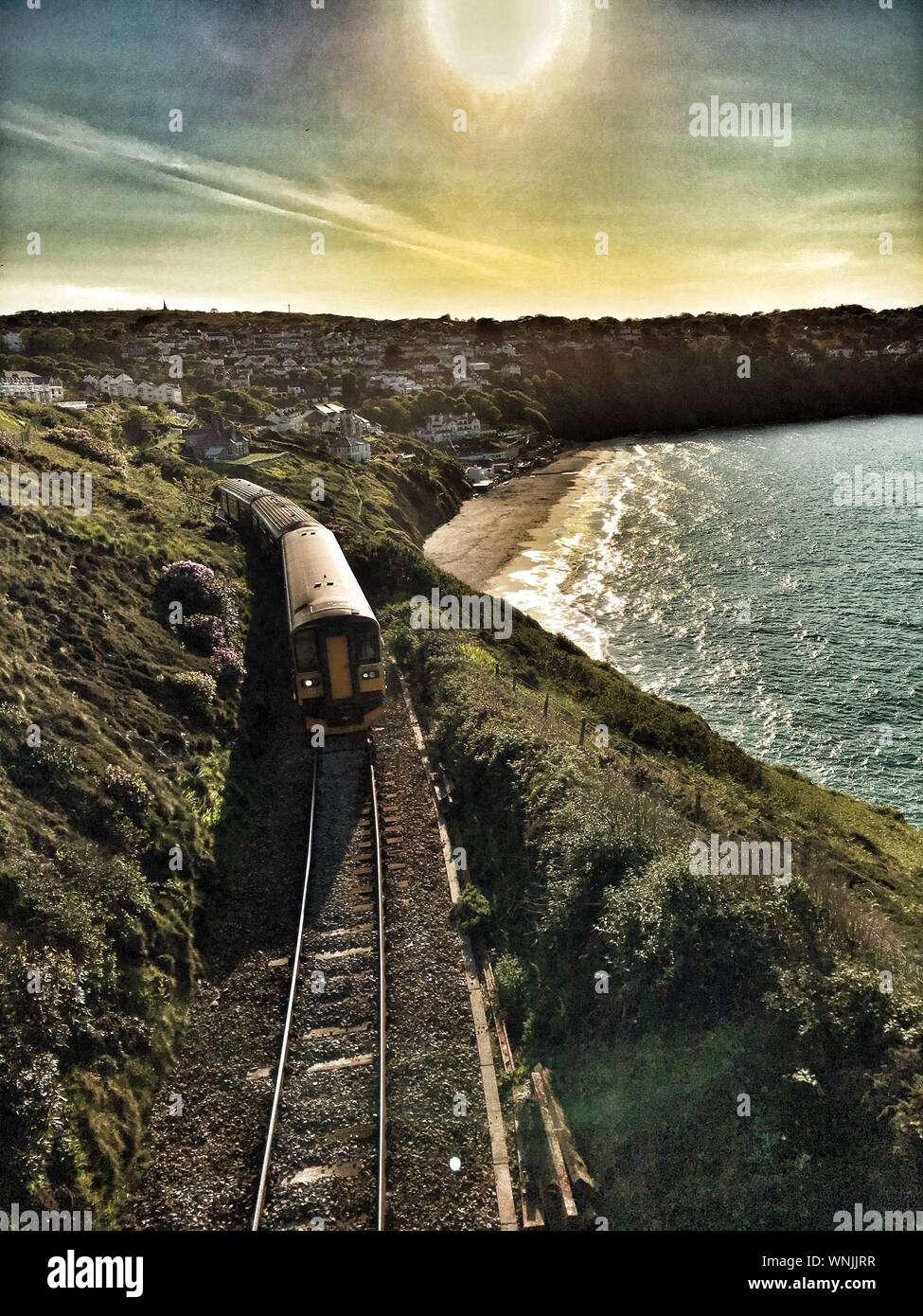 Train sea view hi-res stock photography and images - Alamy