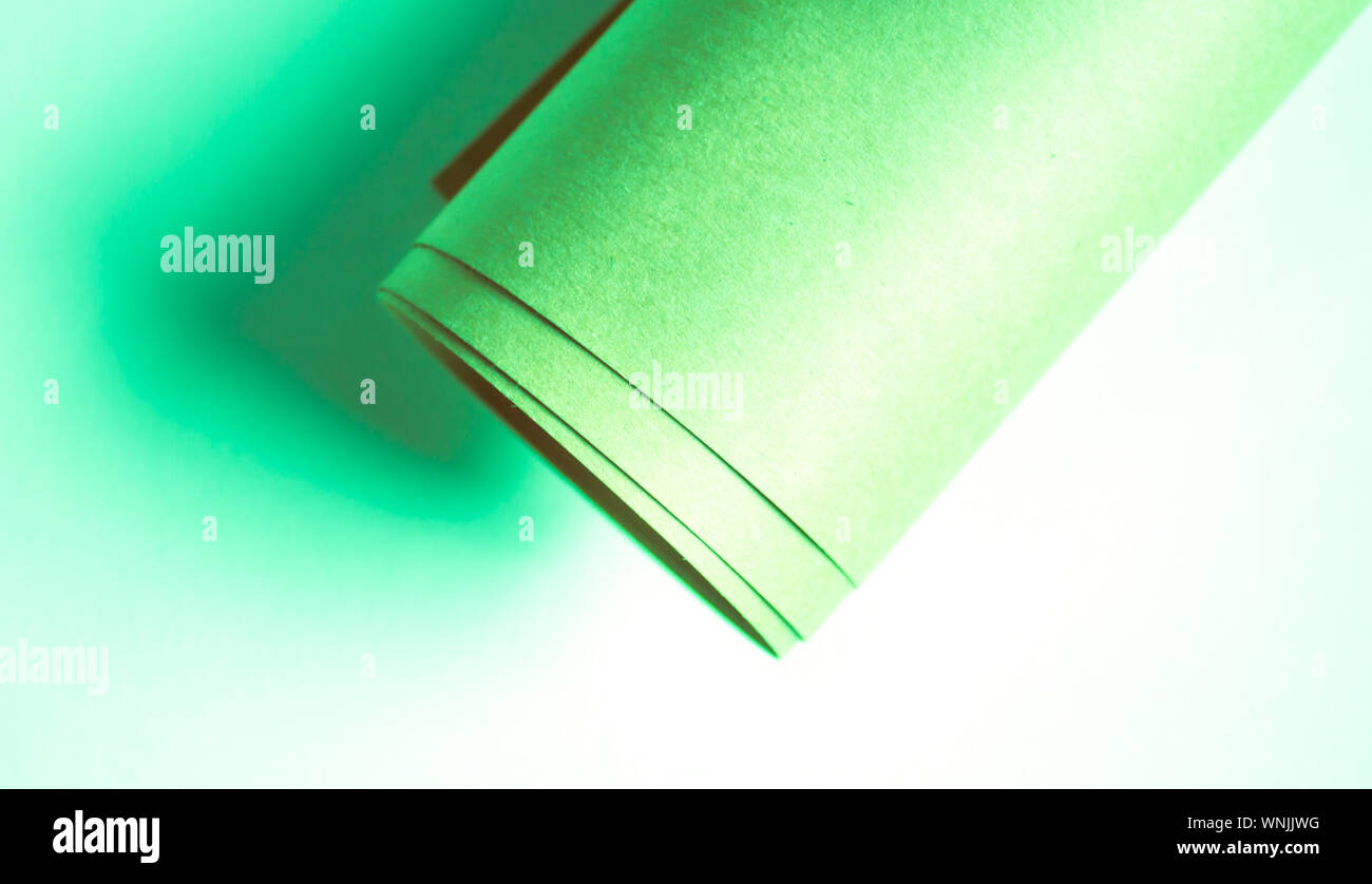 Paper roll in mint green Stock Photo - Alamy
