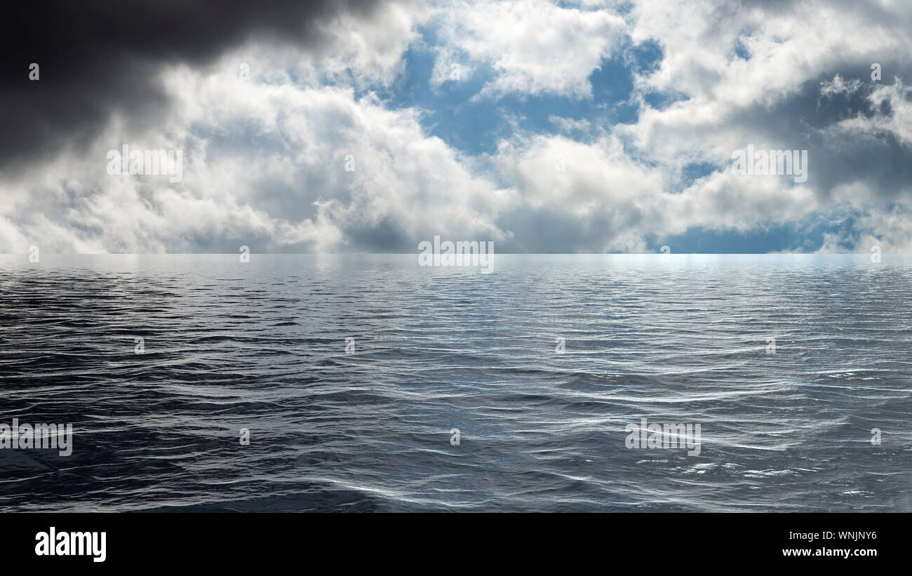 Calm before the storm rain on the sea Stock Photo - Alamy