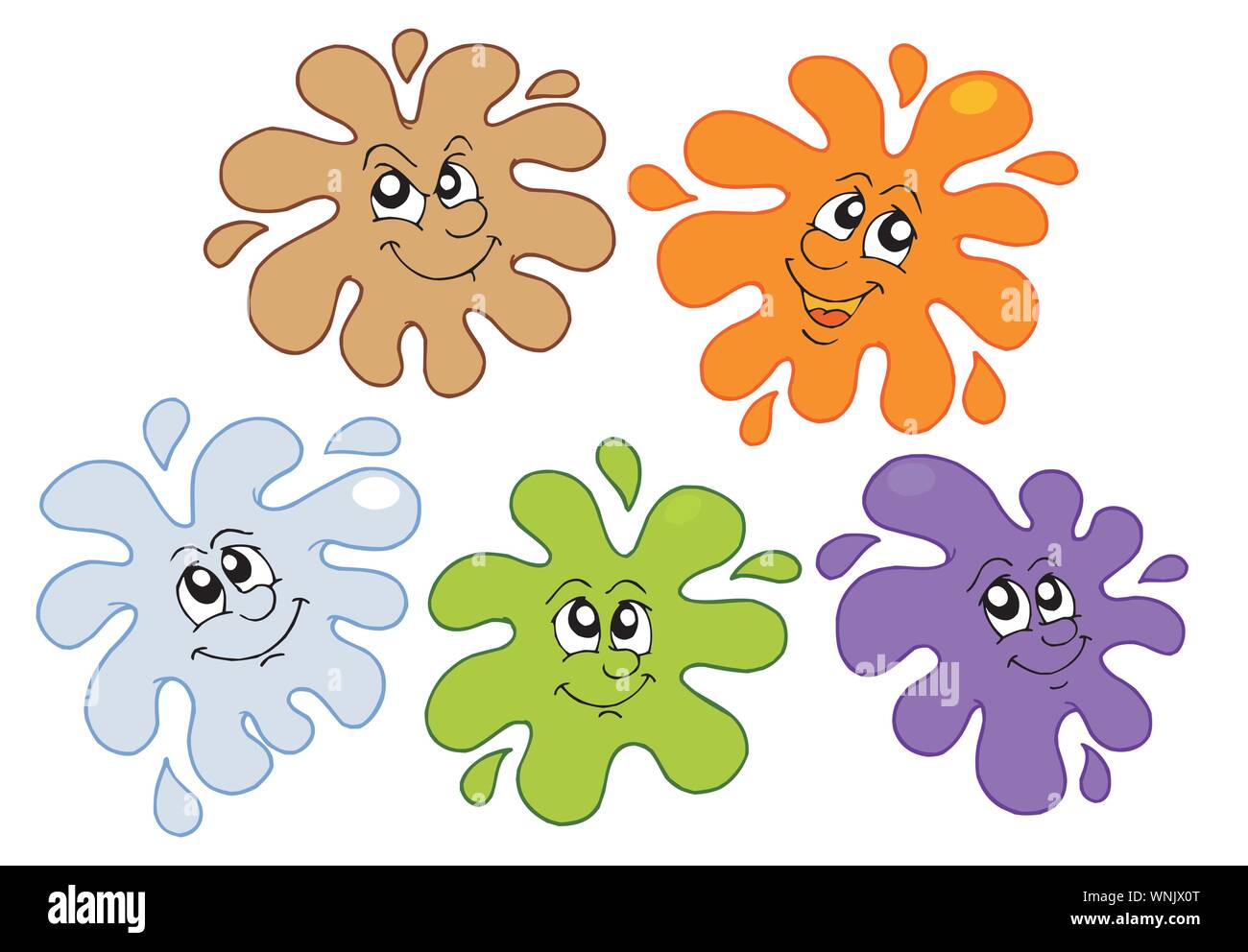 Smiling color splashes 2 vector illustration Stock Vector Image & Art ...
