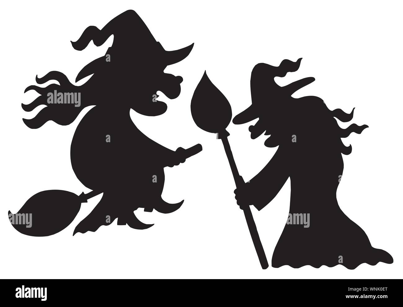 Flying witches Cut Out Stock Images & Pictures - Alamy