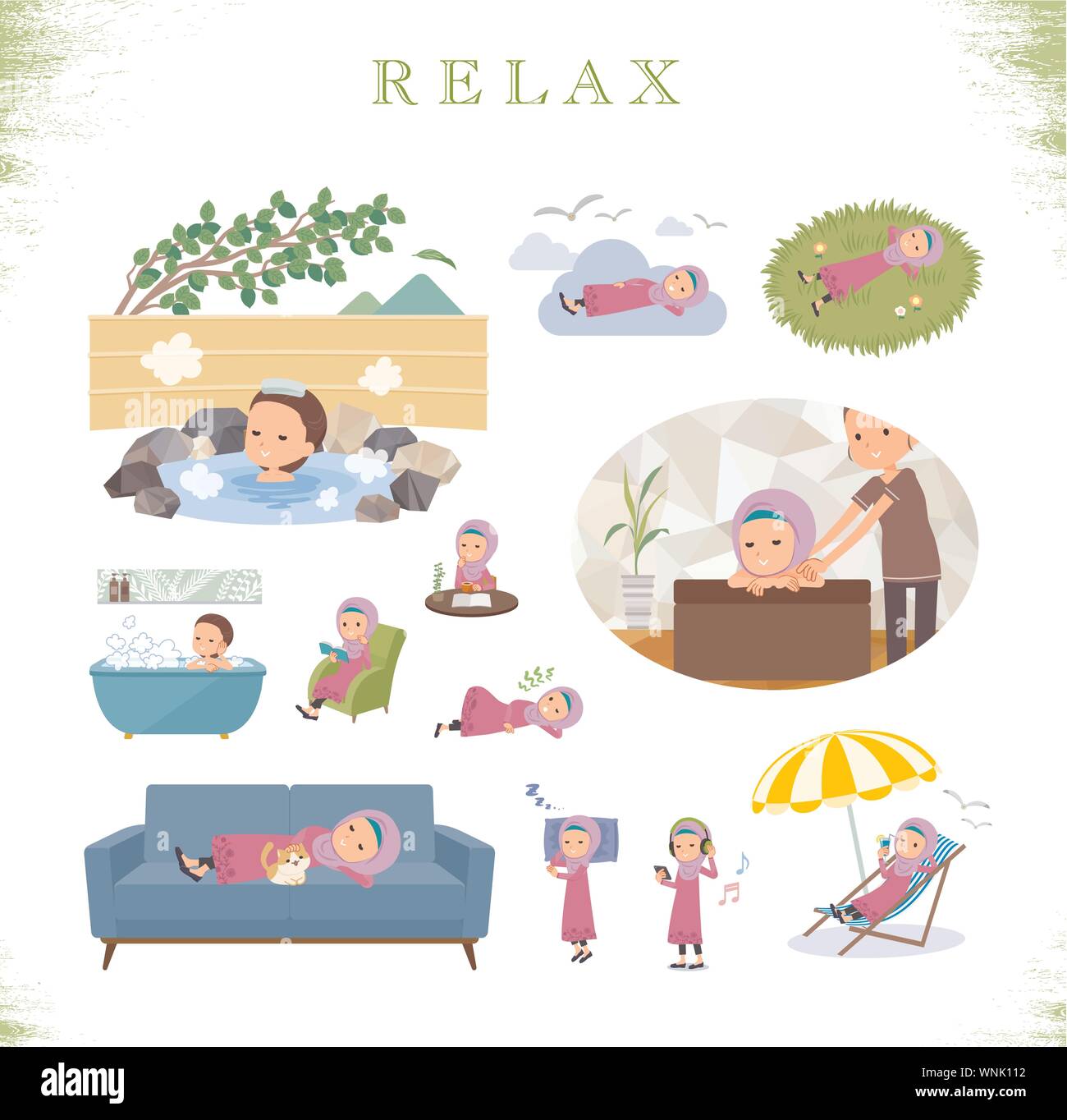 Girl relief Stock Vector Images - Alamy