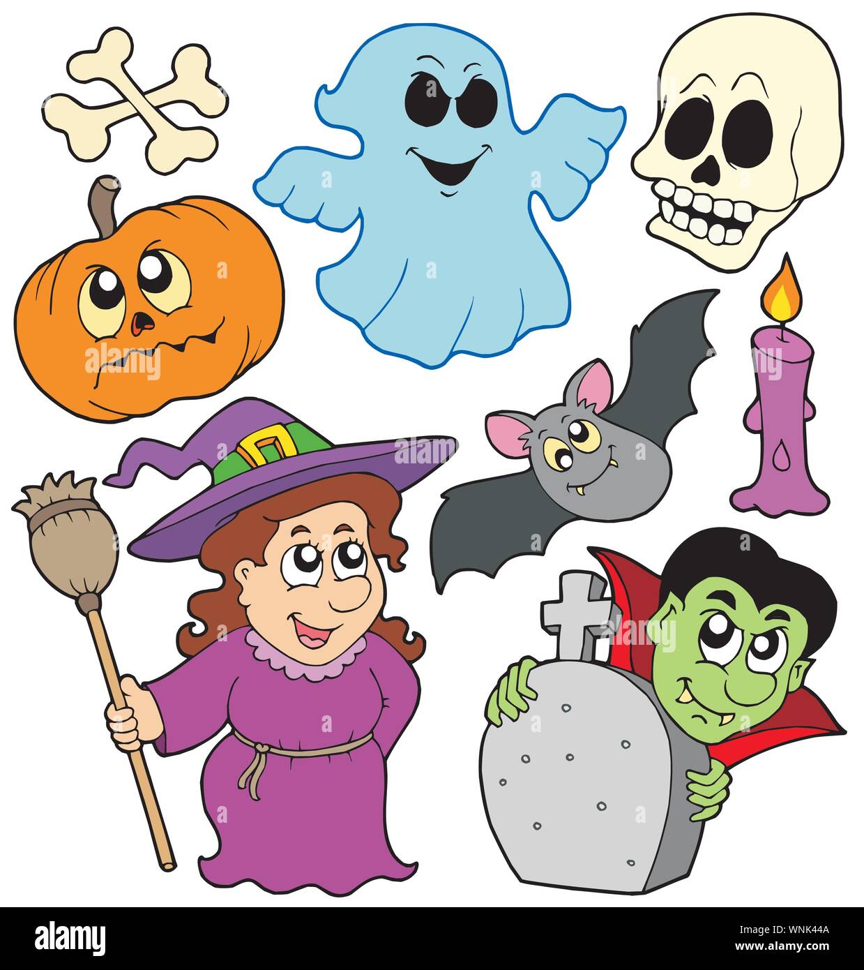 Halloween cartoons collection Stock Vector Image & Art - Alamy