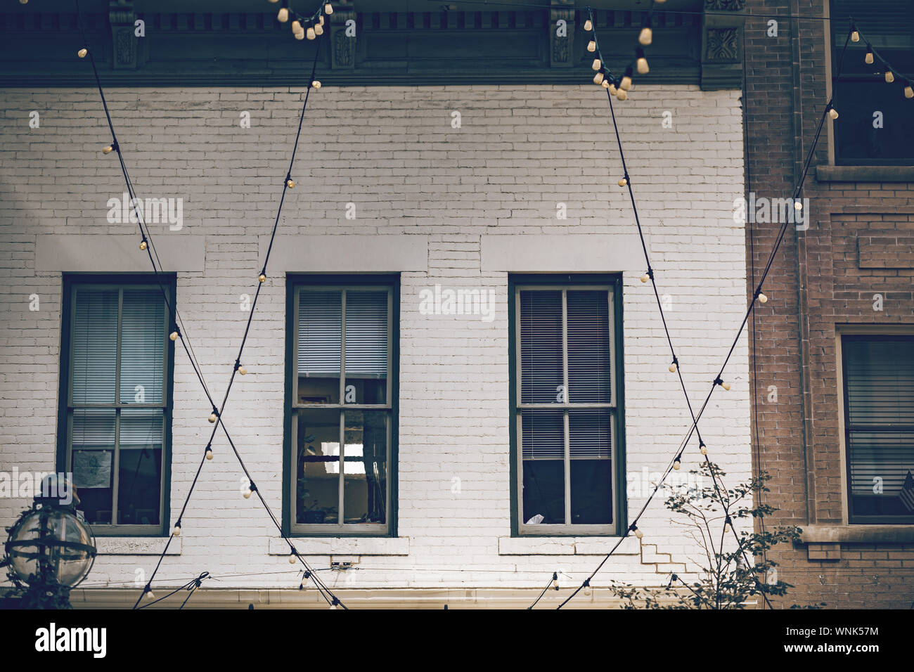 Urban lifestyle in the Denver city of Colorado state. Downtown district ...