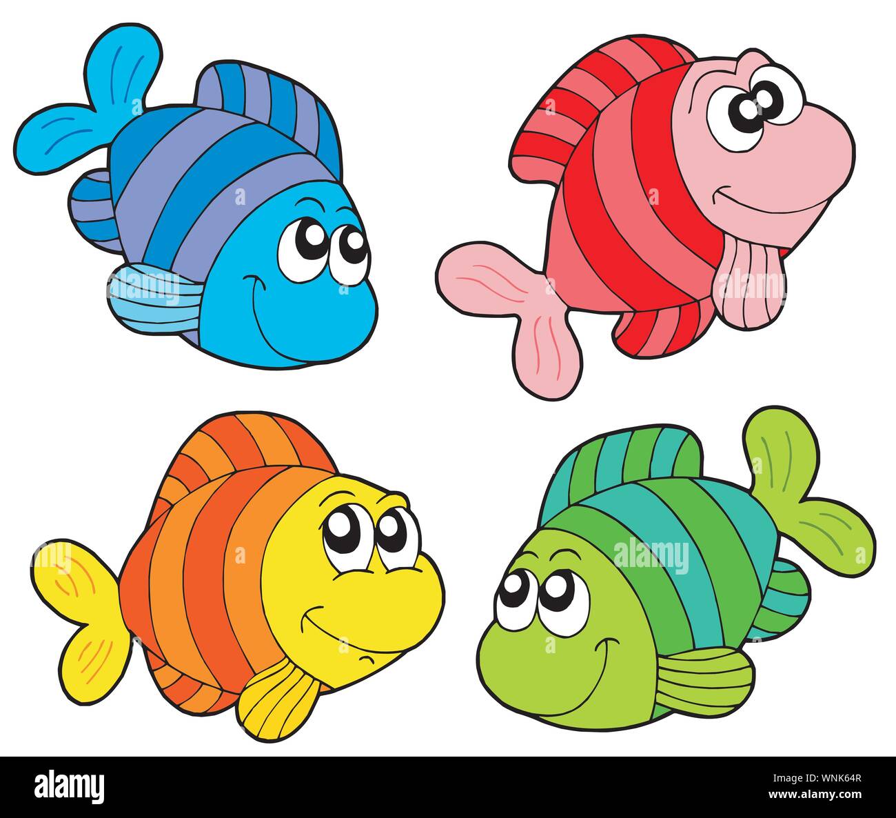 Striped fishes collection Stock Vector Image & Art - Alamy
