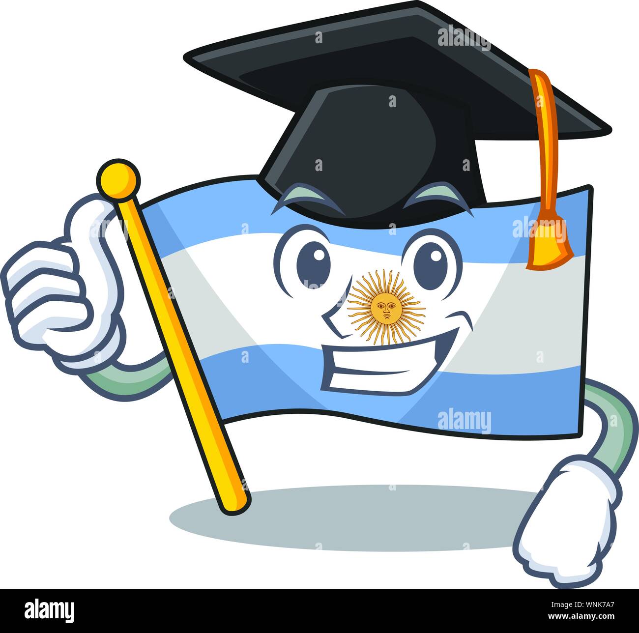 Graduation flag argentina isolated with the character Stock Vector ...