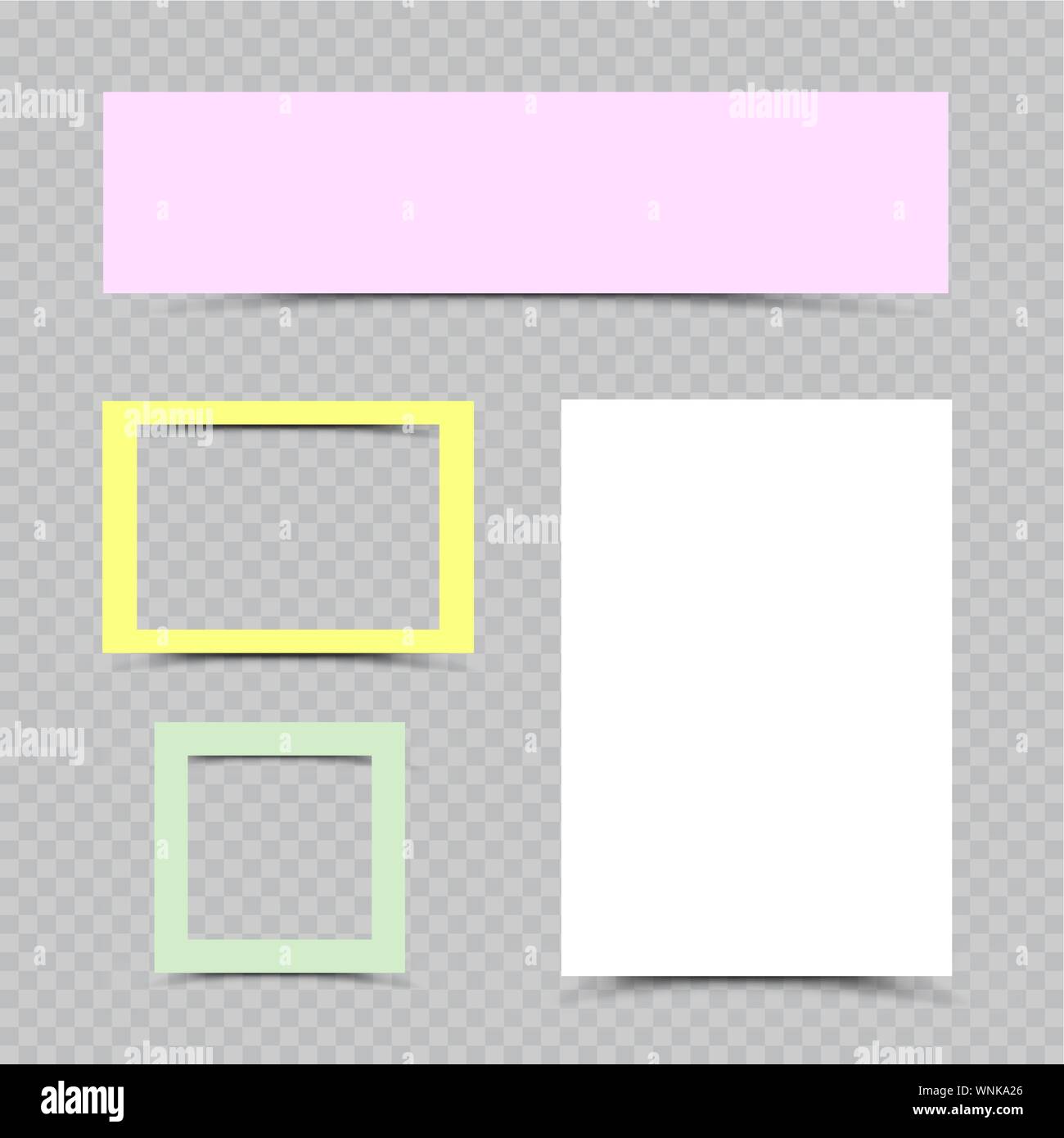 Collection blank sheets paper Stock Vector Images - Alamy