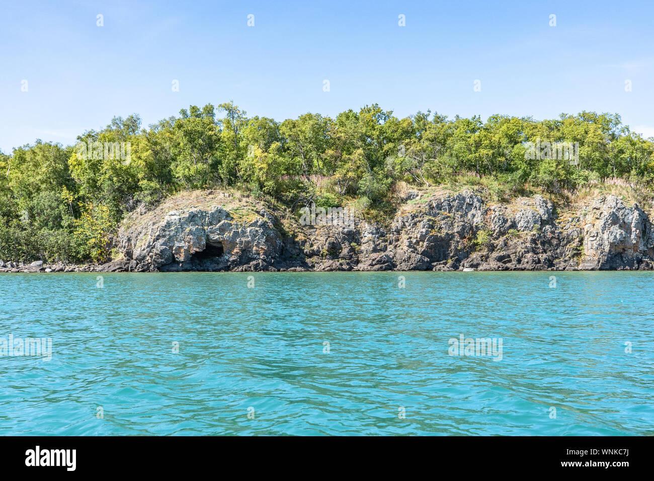 View while boating on Naknek Lake in Katmai, Alaska Stock Photo - Alamy