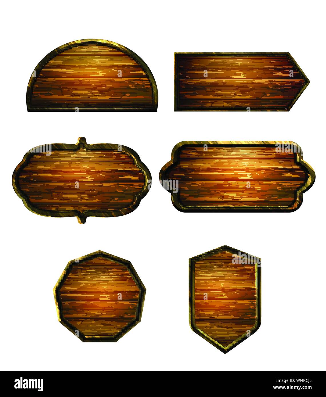 Vector realistic illustration of wooden signboard Stock Vector Image ...