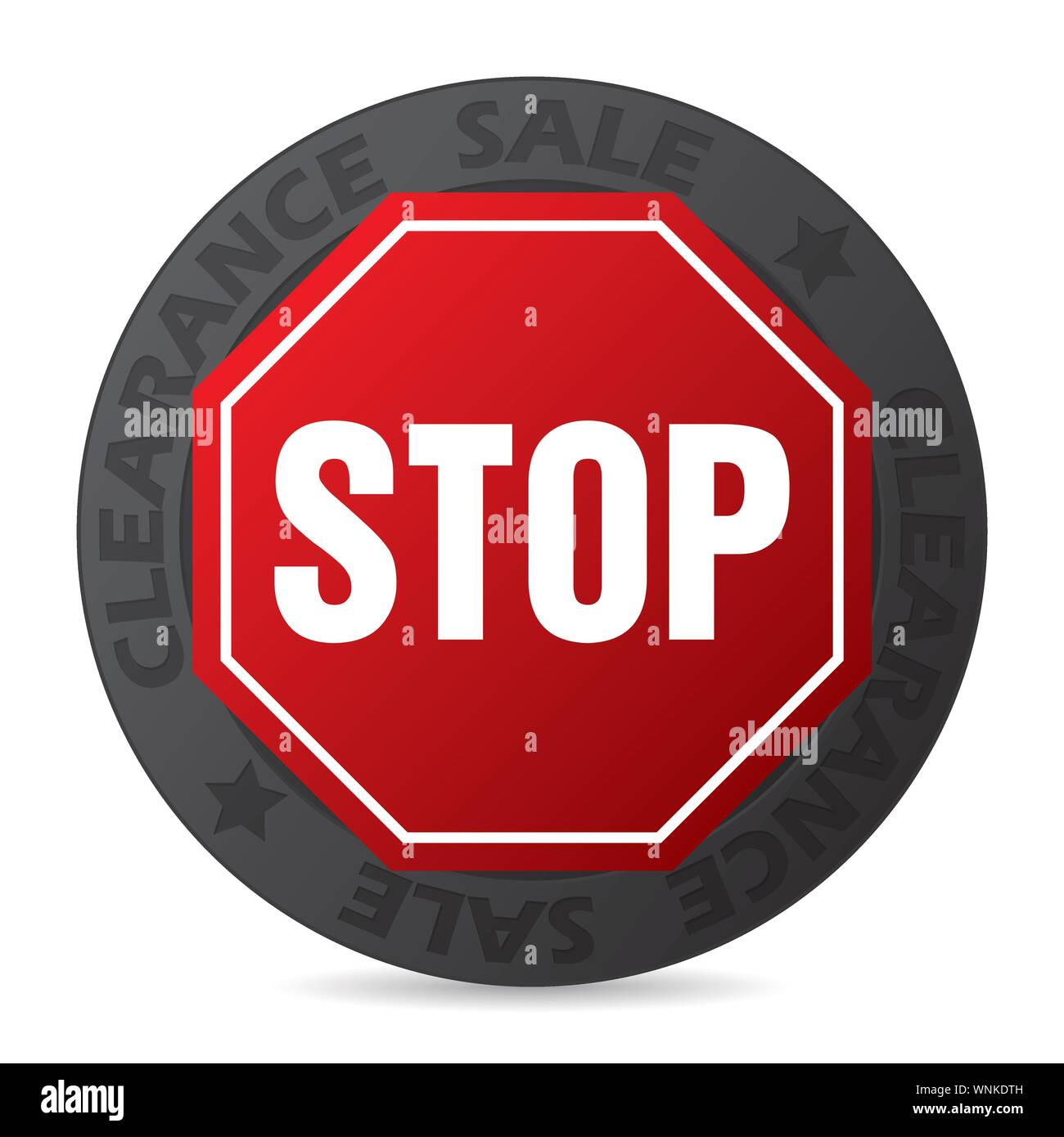 Cool badge with stop sign Stock Vector Image & Art - Alamy