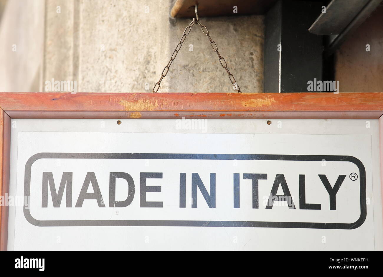 Made in Italy sign background Stock Photo - Alamy