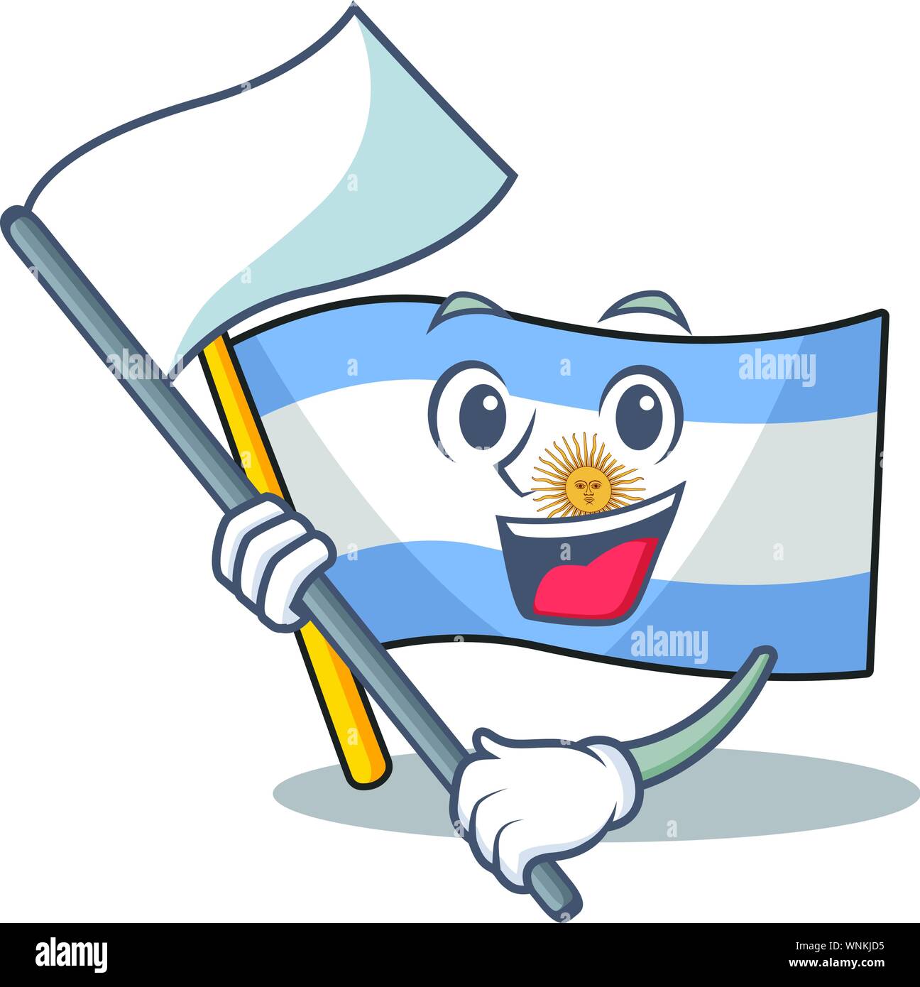 With flag argentina mascot flag kept in cartoon drawer Stock Vector ...