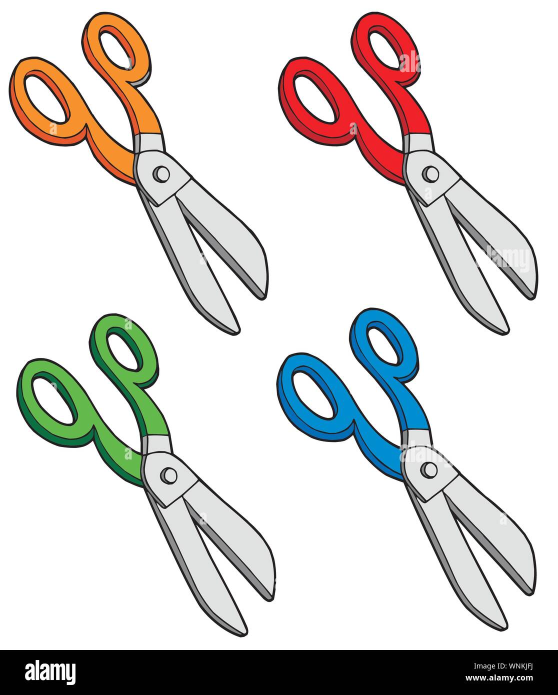 Various colors scissors Stock Vector Image & Art - Alamy