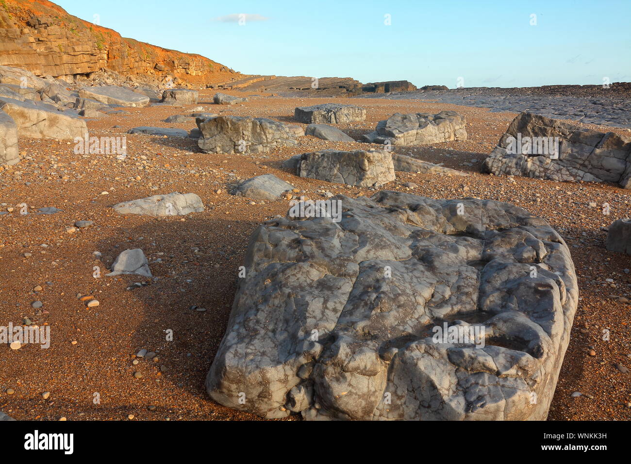 Rocks all over the place especially on the sloping beach where sea ...