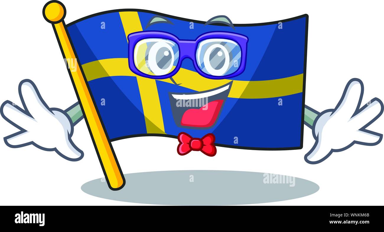 Geek flag sweden isolated in the cartoon Stock Vector Image & Art - Alamy