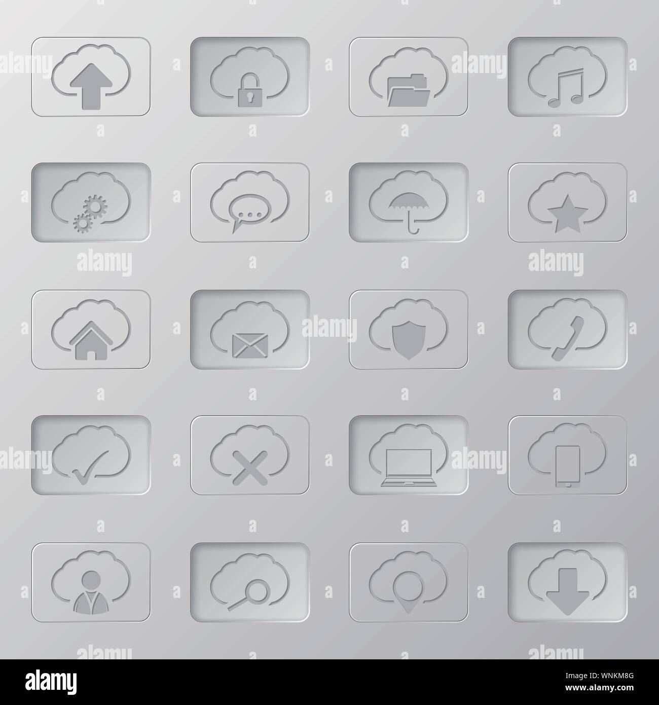 Active/inactive cloud button set Stock Vector Image & Art - Alamy