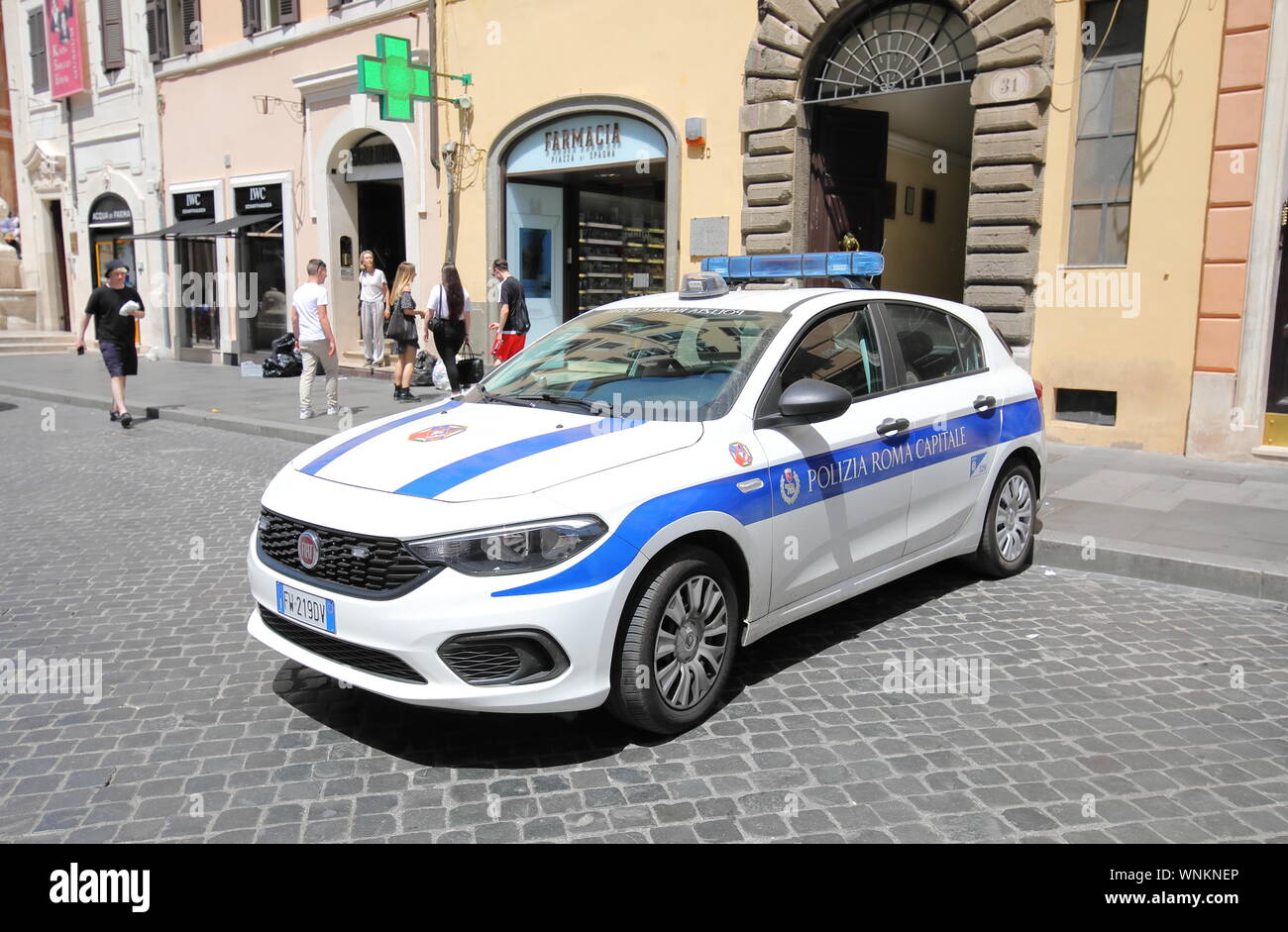 Police car parked at Piazza di Spagna Rome Italy Stock Photo - Alamy