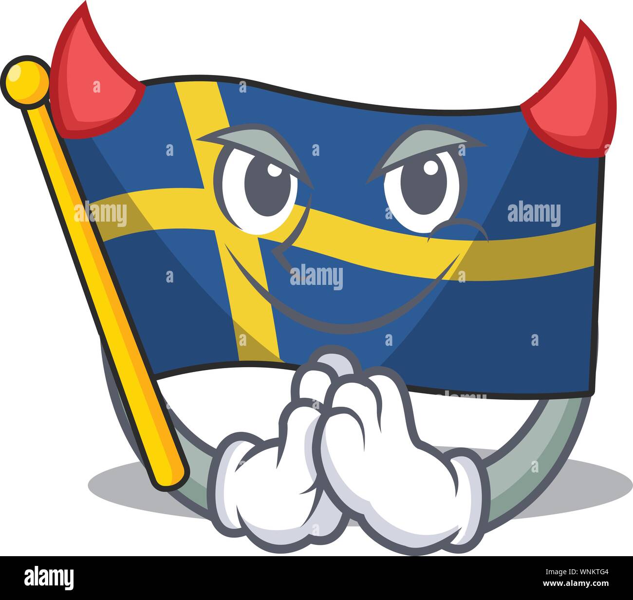 Devil flag sweden with the mascot shape Stock Vector Image & Art - Alamy