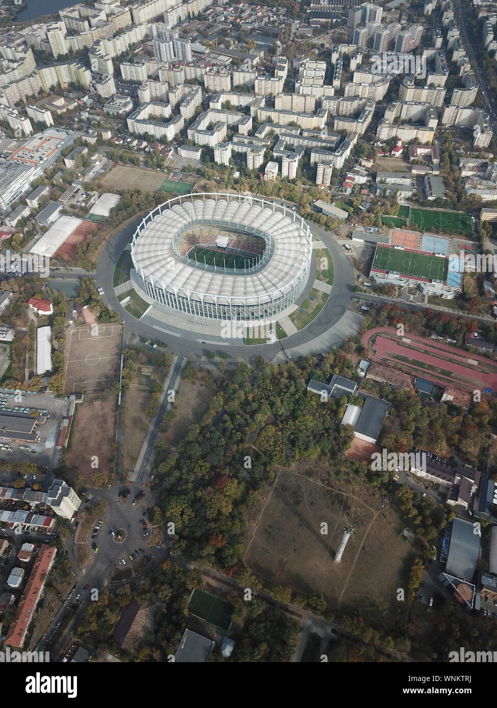Bucharest Cityscape drone sights Romania Stock Photo - Alamy
