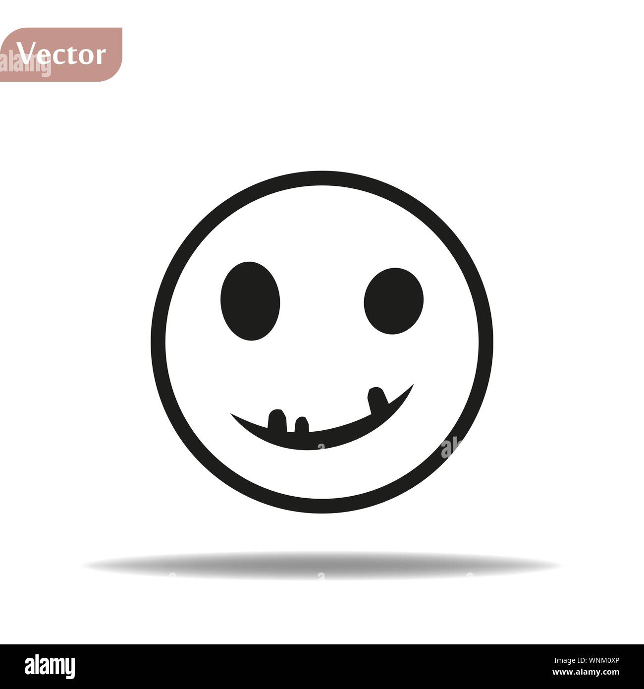 Smile icon isolated sign symbol and flat style for app, web and digital ...