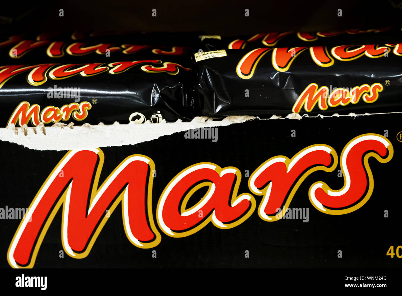 Kiev, Ukraine. 2nd Sep, 2019. Mars bars on a store shelf. Credit: Igor Golovniov/SOPA Images ...