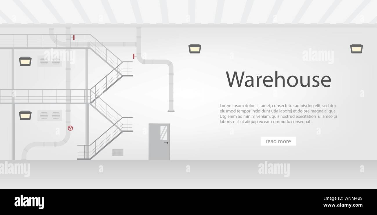 Factory hall interior Stock Vector Images - Alamy