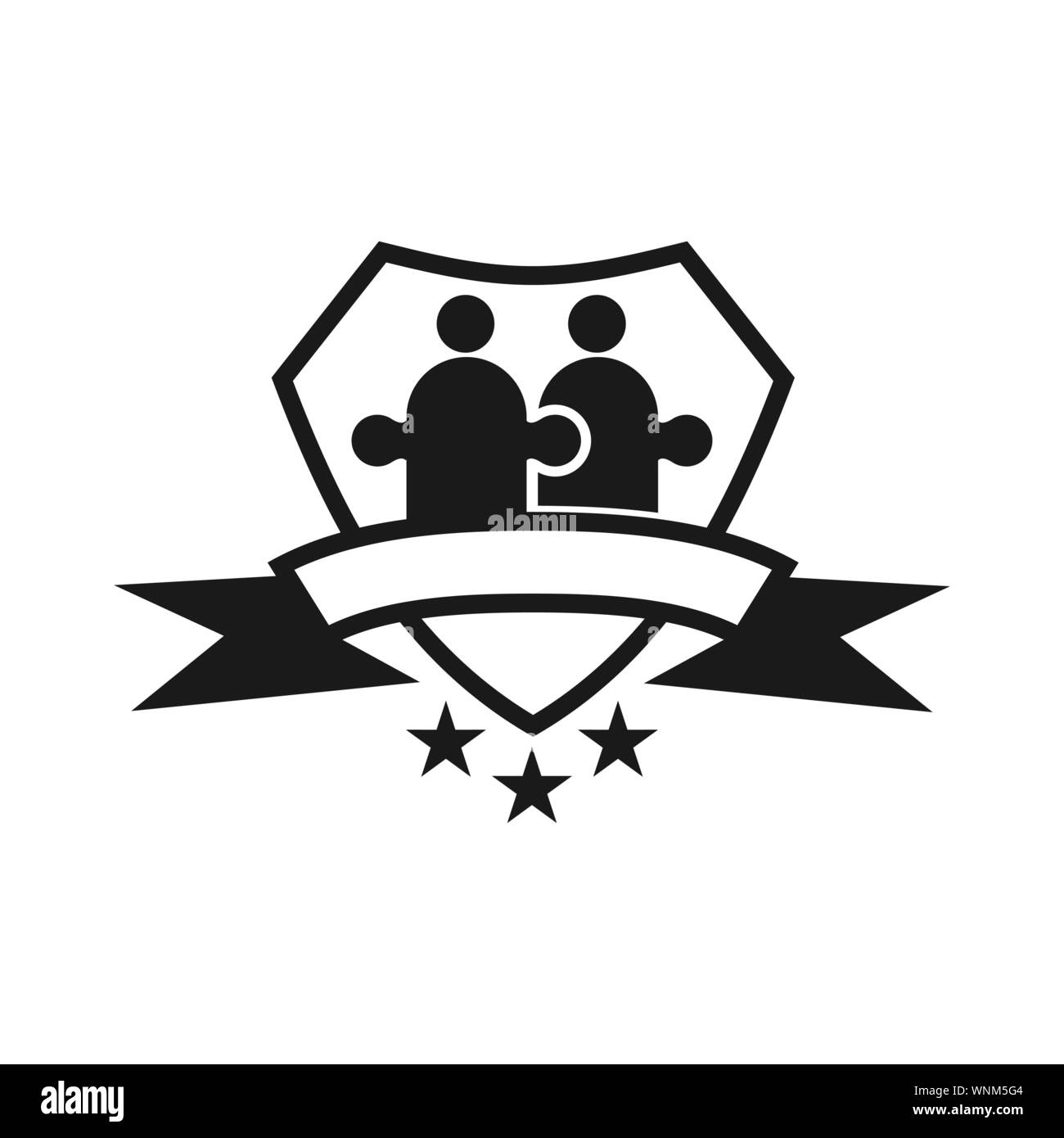 Commitment Teamwork Together Business Black Logo Illustration Vector Stock Vector Image & Art ...