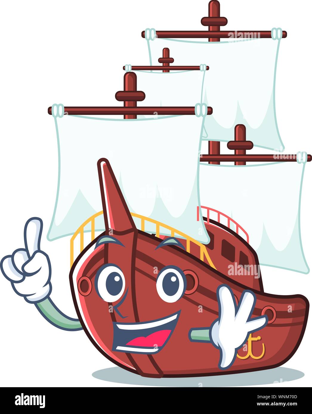 Happy cruise ship cartoon Cut Out Stock Images & Pictures - Alamy