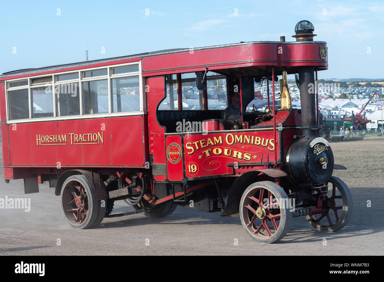 Blandford Forum.Dorset.United Kingdom.August 24th 2019.A Foden steam ...