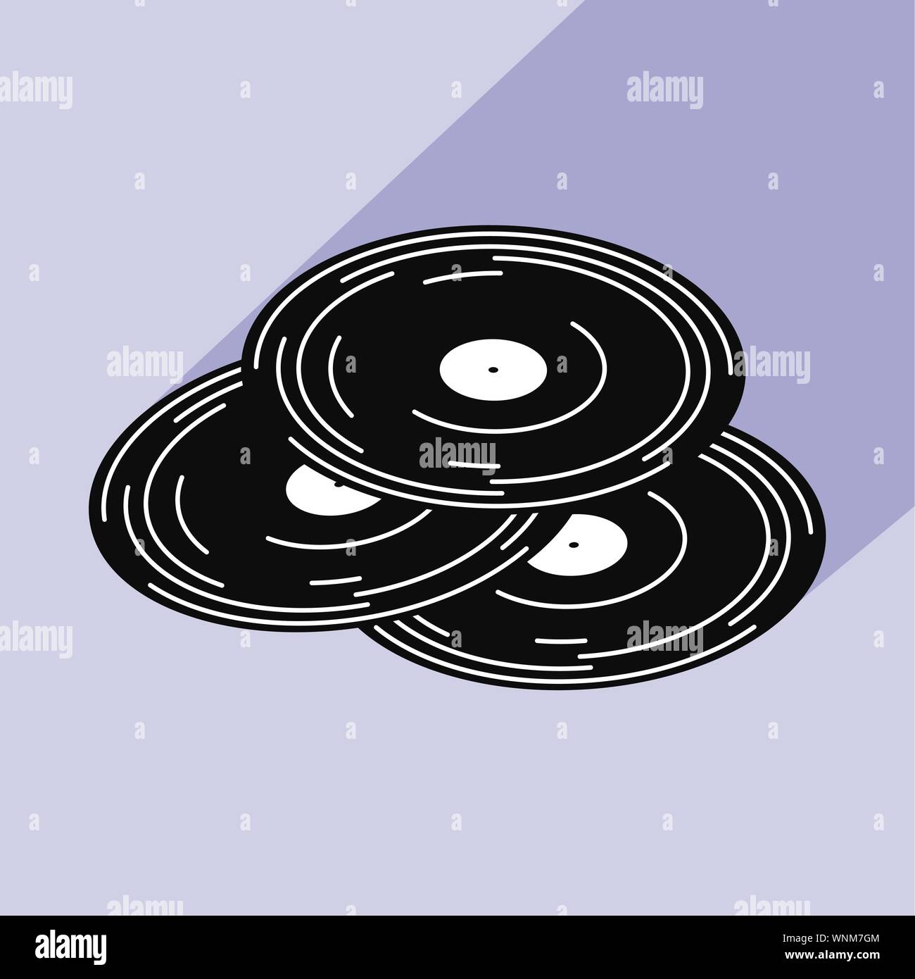 poster with set long play music vector illustration design Stock Vector ...