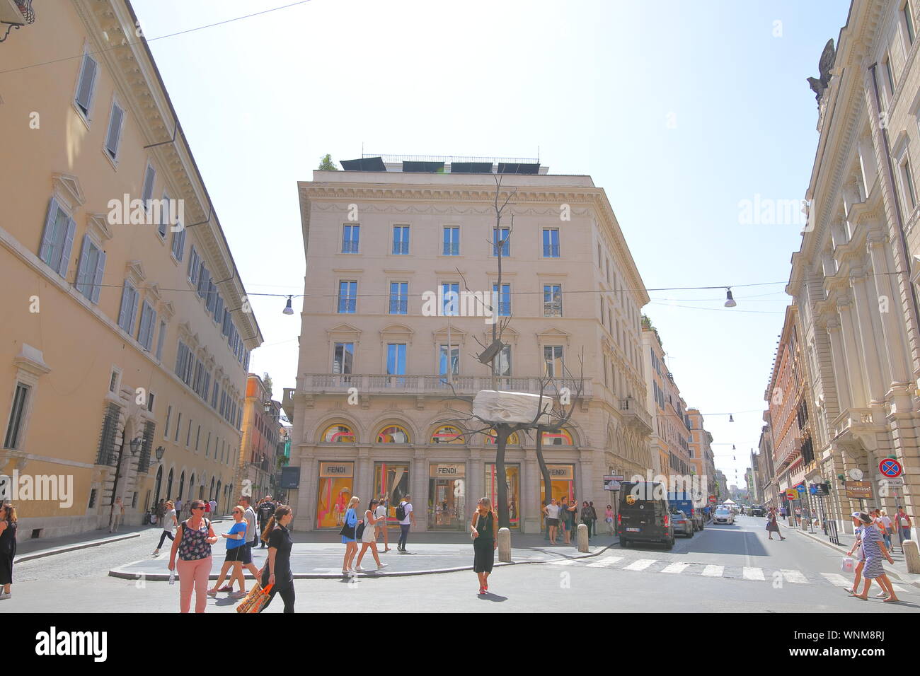 People visit Via Condotti street downtown Rome Italy Stock Photo - Alamy