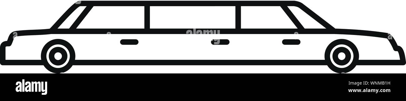 Limousine service icon. Outline limousine service vector icon for web ...