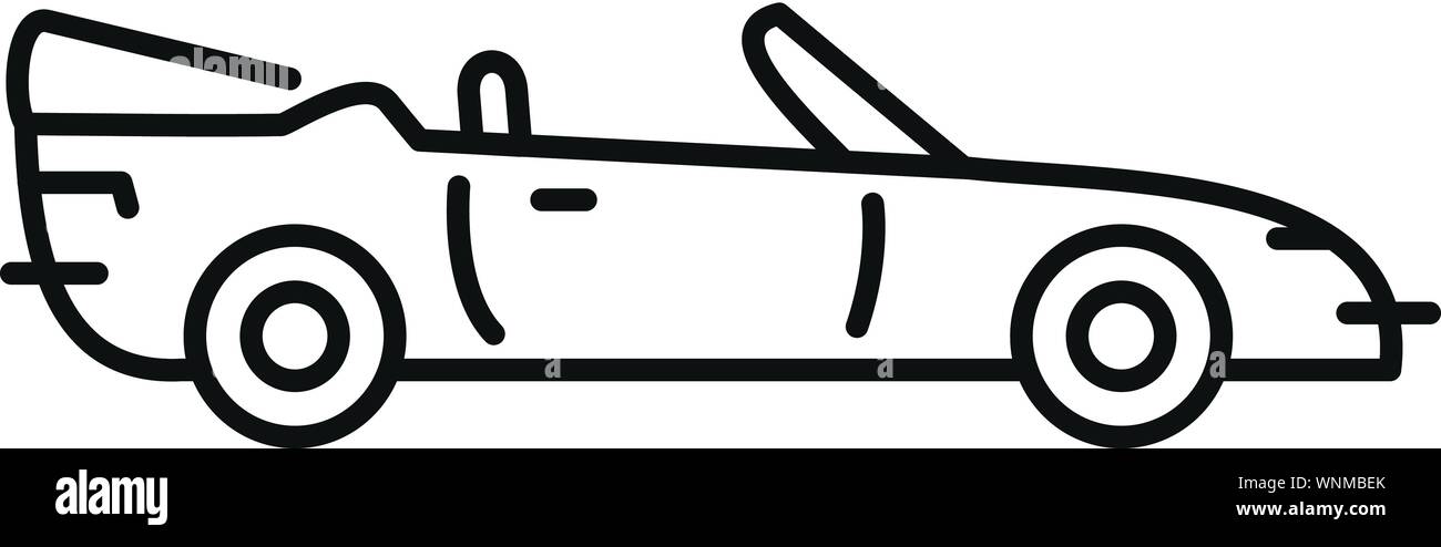 Cabriolet icon. Outline cabriolet vector icon for web design isolated ...