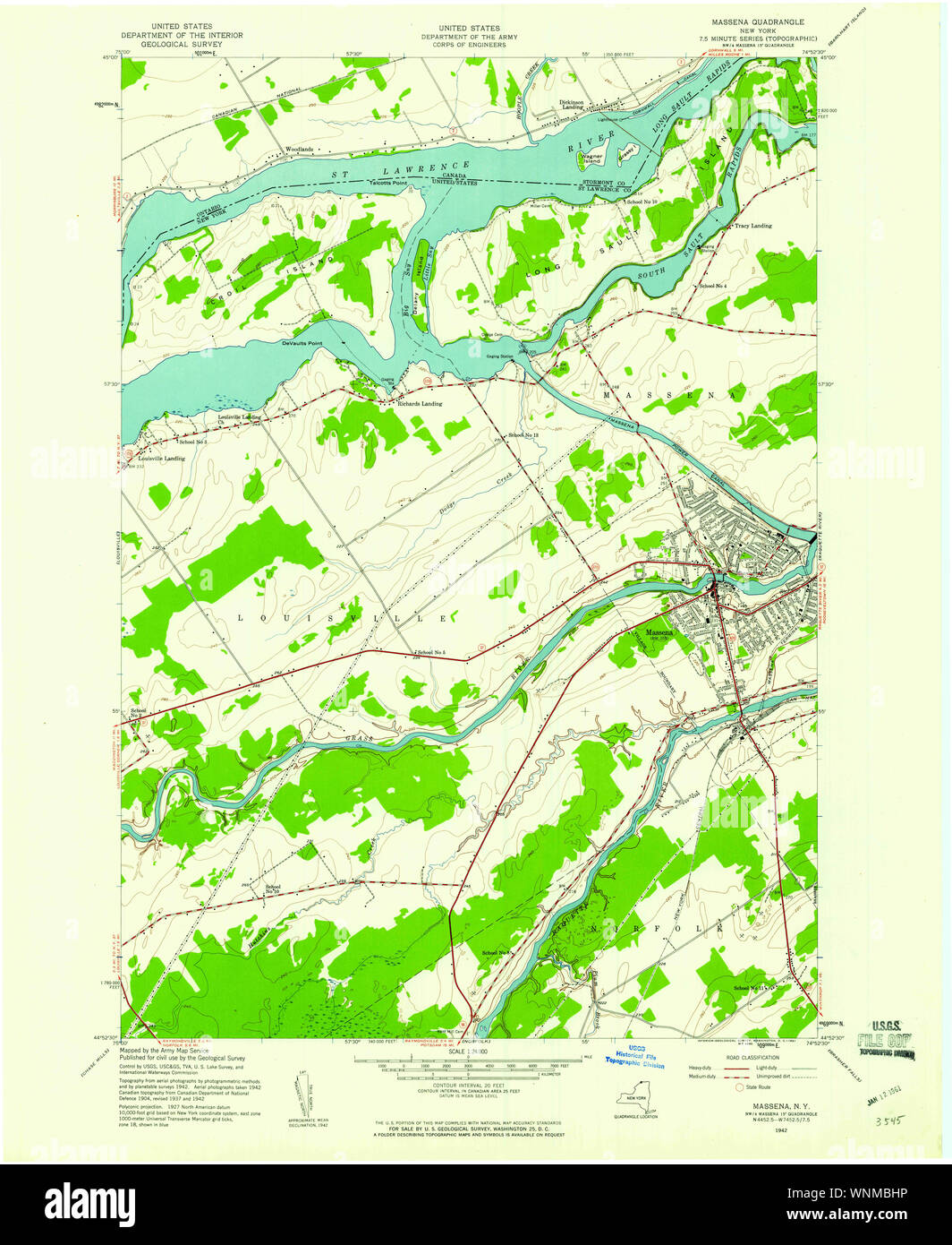 Massena, new york map hi-res stock photography and images - Alamy