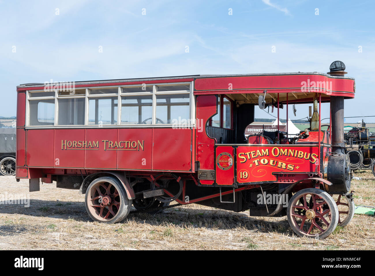 Blandford Forum.Dorset.United Kingdom.August 24th 2019.A red Foden ...